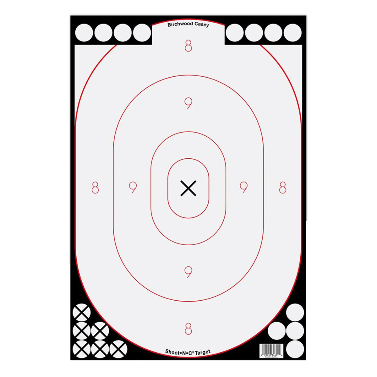 Birchwood Casey BC-34615 White/Black Silhouette Target 5-12x18 ...