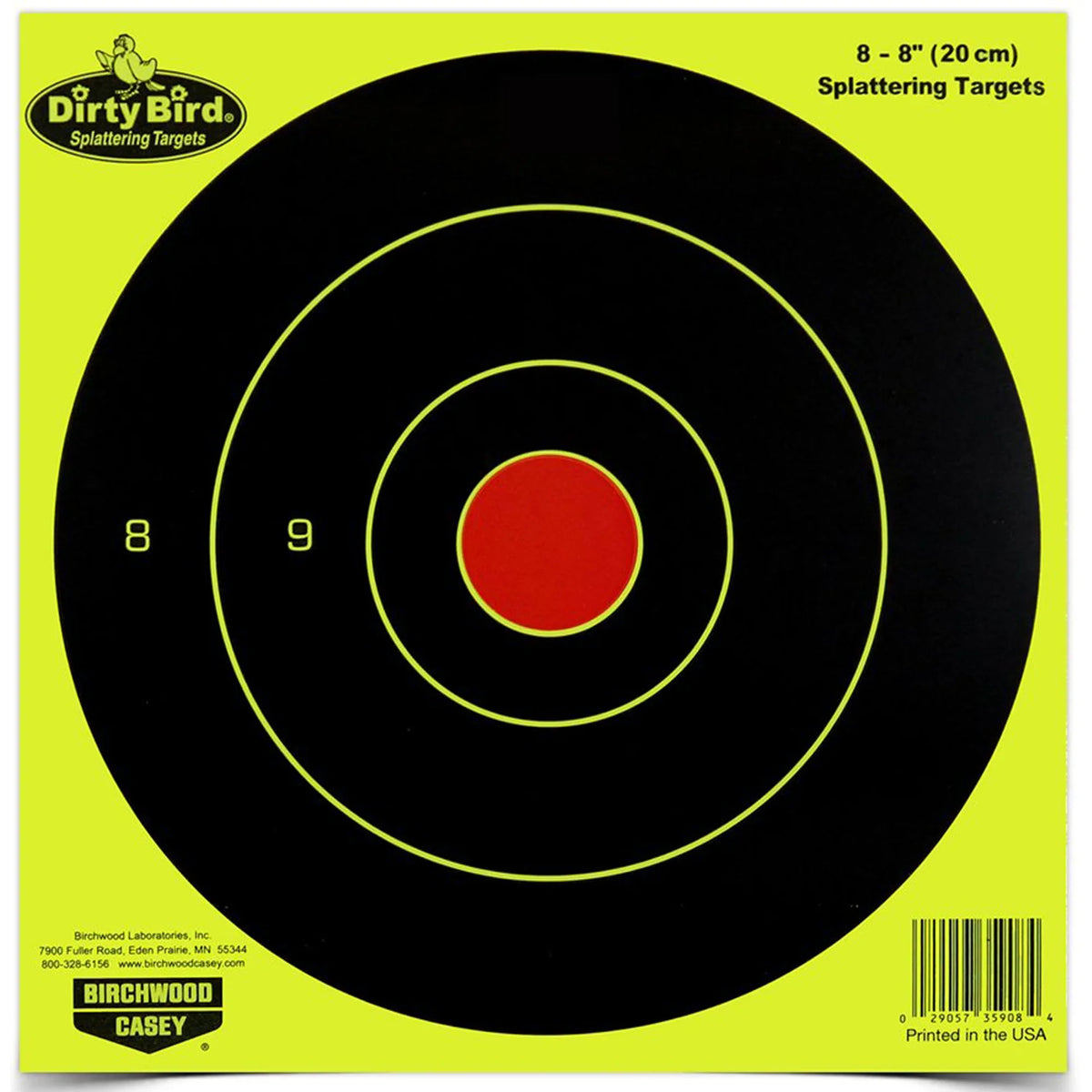 Birchwood Casey BC-35908 Dirty Bird Yellow Round Target 8-8 — Hoplite ...